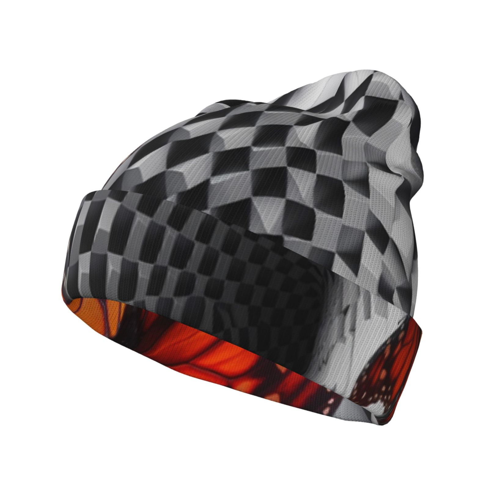 Easygdp Butterflies Optical Illusion Winter Beanie for Men Women Beanie ...