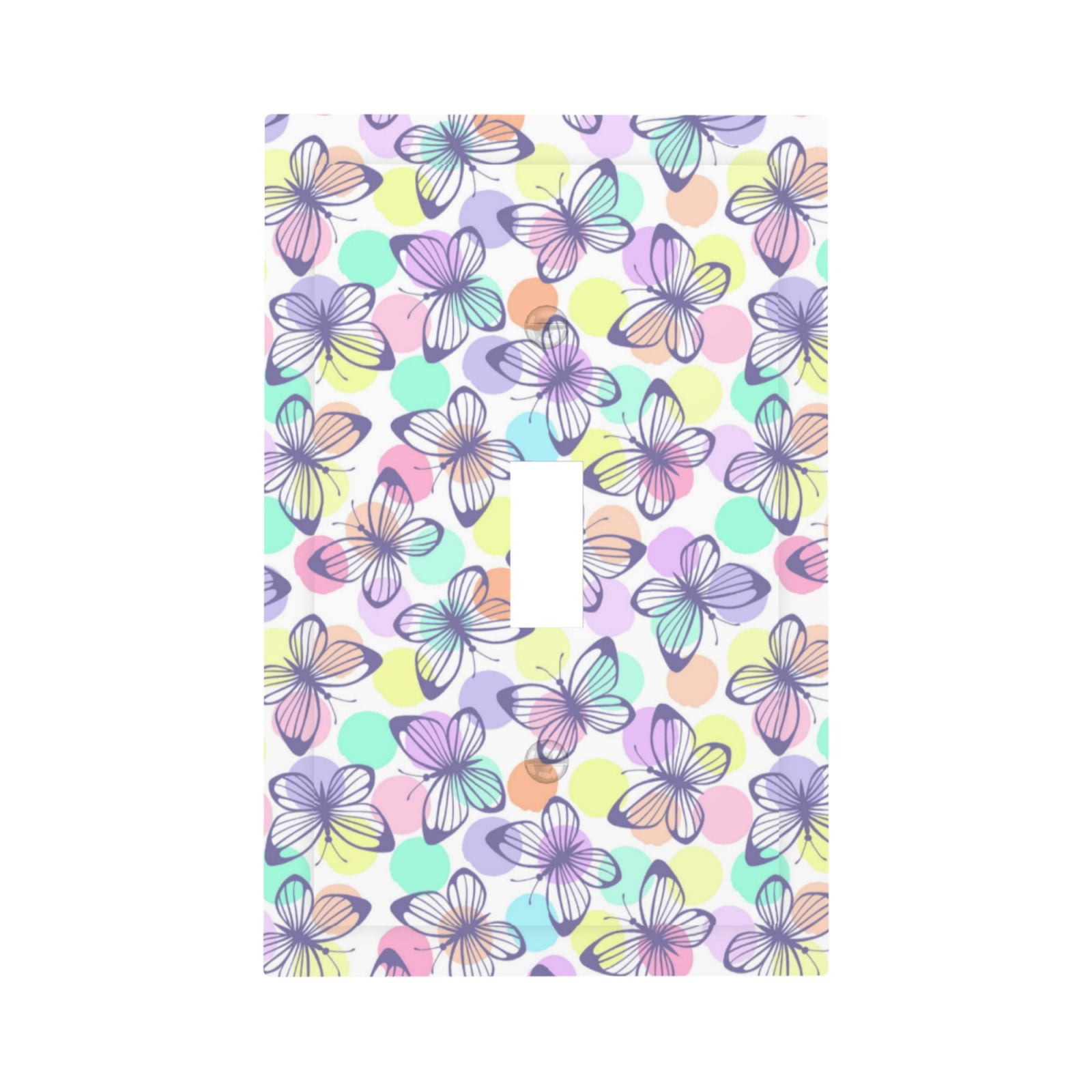 Easygdp Butterflies on Polka Dots Decorator Light Switch or Receptacle ...