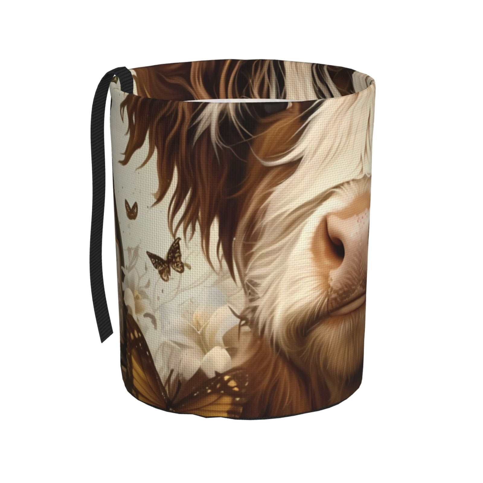 Easygdp Butterfly Cow Barrel Car Trash Can Garbage Car Accessories ...