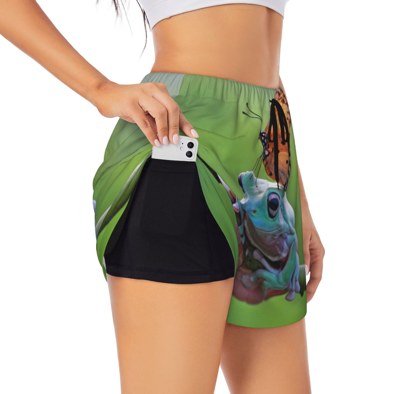 Easygdp Butterfly Landing On Head Dumpy Frog for Women's Athletic ...