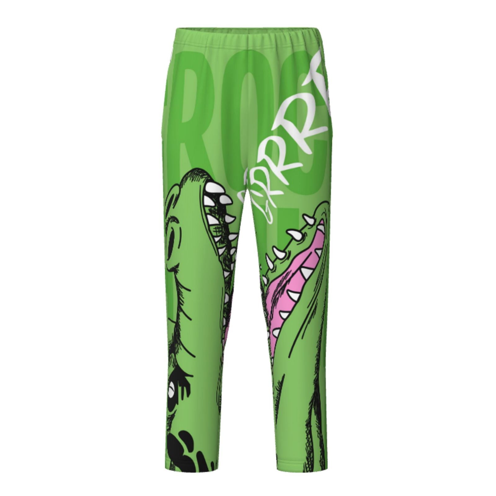 Easygdp CROCODILE HEAD Boys Girls Pajama Pants Long Sleep Pants Waist Pajama Bottoms Lounge ...