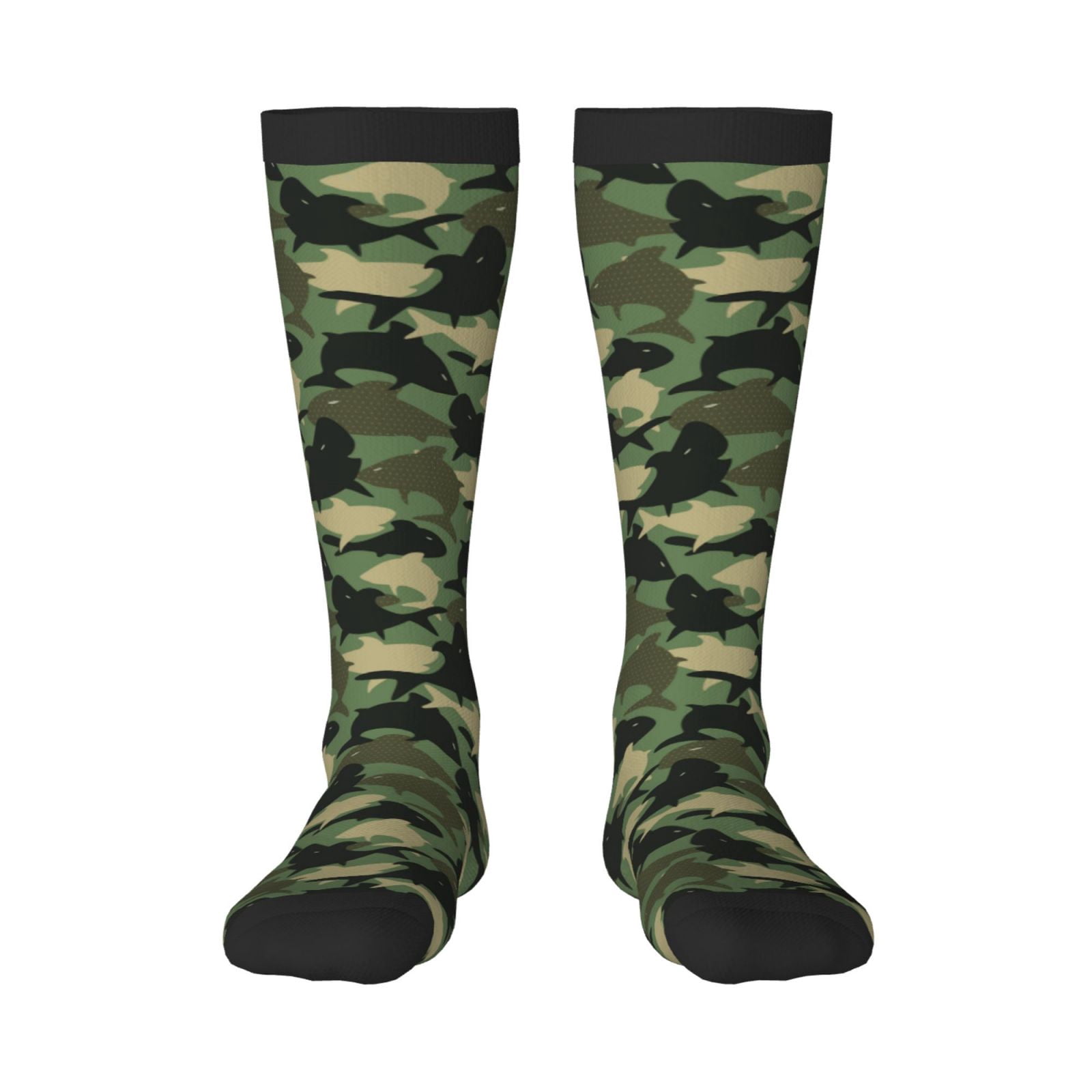 Easygdp Camouflage Shark Soccer Socks Sport Knee High Socks Calf ...