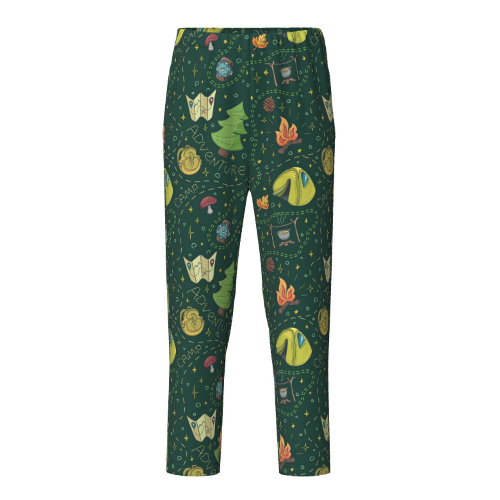 Easygdp Camp In The Forest Boys Girls Pajama Pants Long Sleep Pants ...
