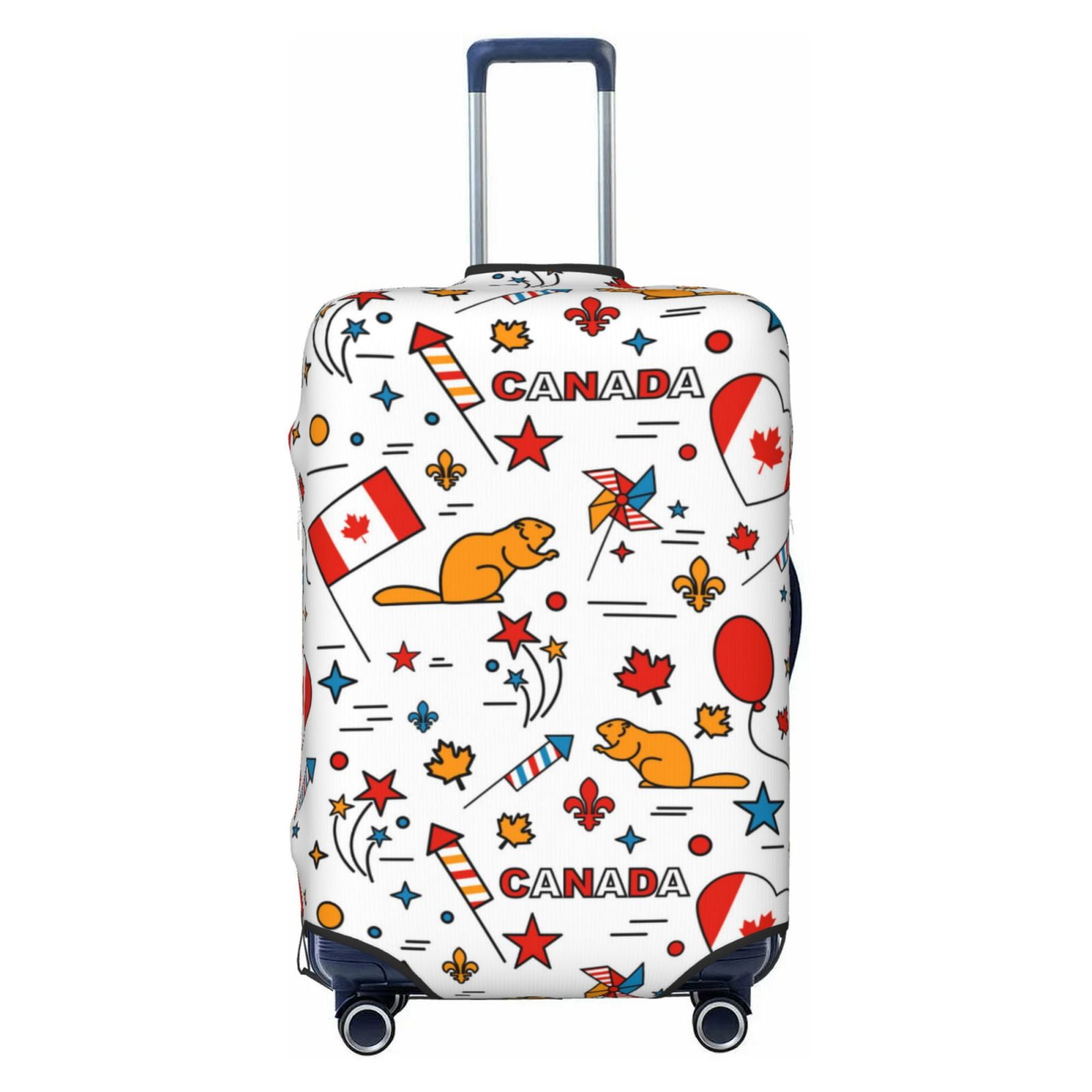 Easygdp Canada Day Print Elastic and Washable Suitcase Protective Cover ...