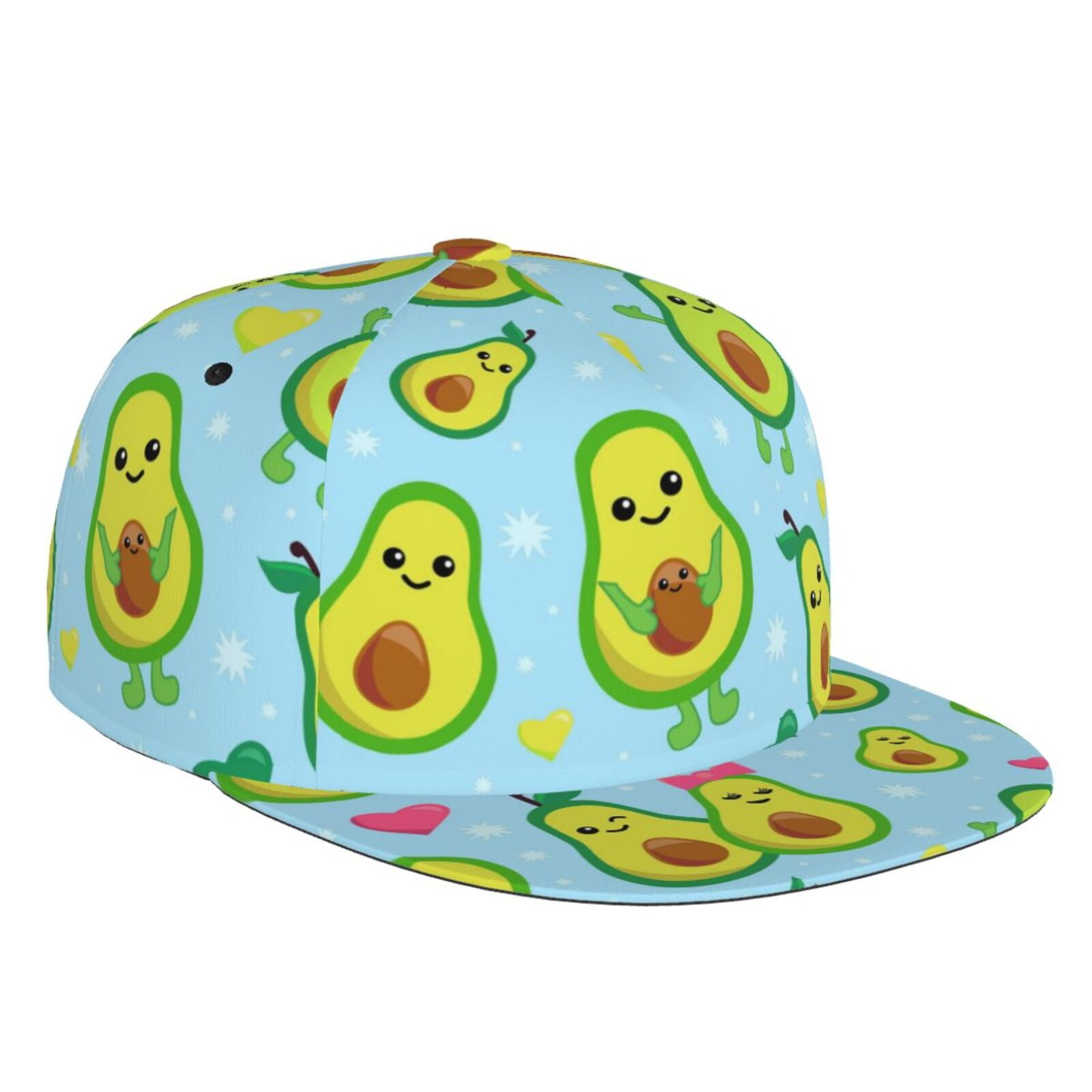 Easygdp Cartoon Avocado Baseball Cap with Adjustable Flat Suitable for ...