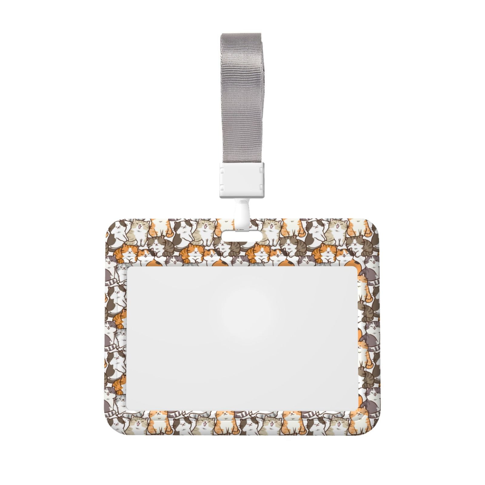 Easygdp Cartoon Cat 1 Card Badge Holder Work Badge Sleeve for Office ...