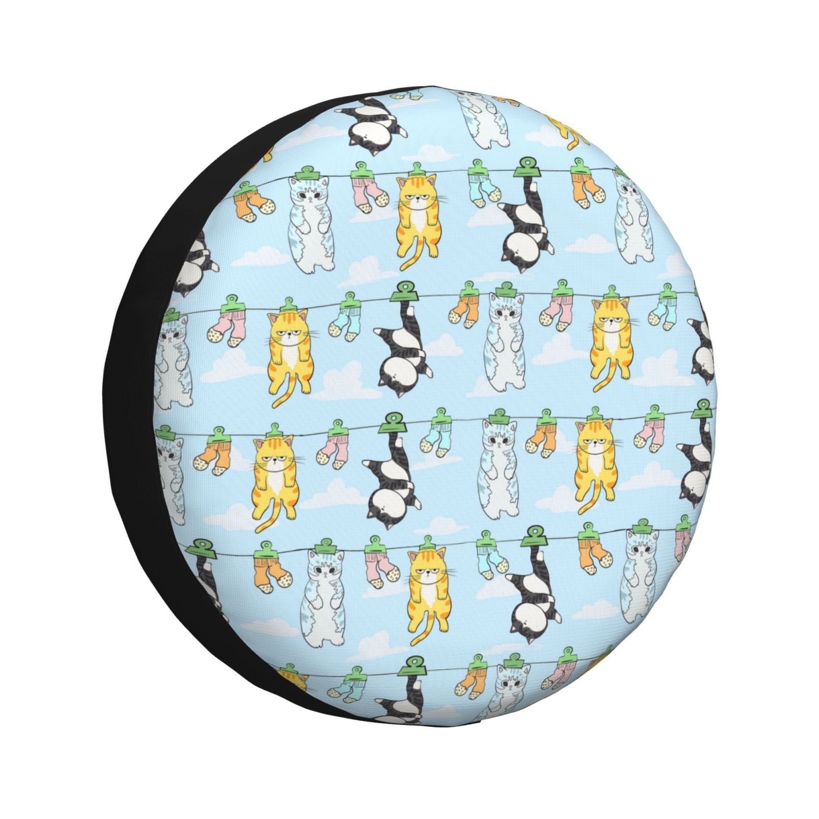 Easygdp Cartoon Cat Wheel Cover,Spare Tire Cover,4-17in Spare Tire ...