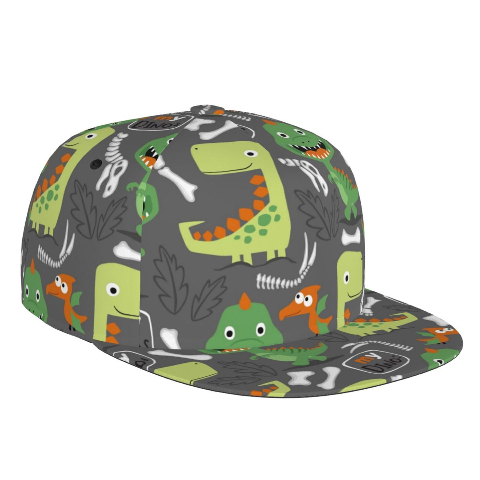Easygdp Cartoon Dinosaurs Baseball Cap with Adjustable Flat Suitable ...