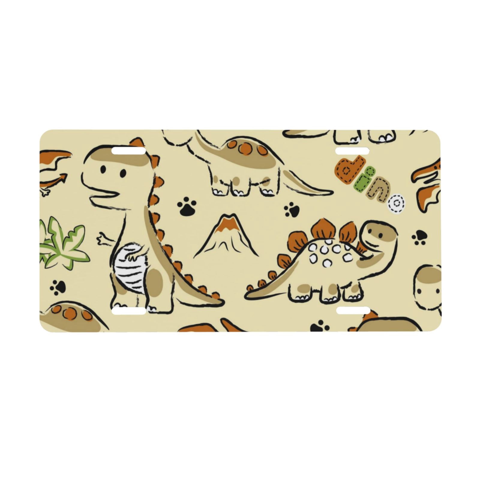 Easygdp Cartoon Dinosaurs License Plate Car Front License Plate Car ...