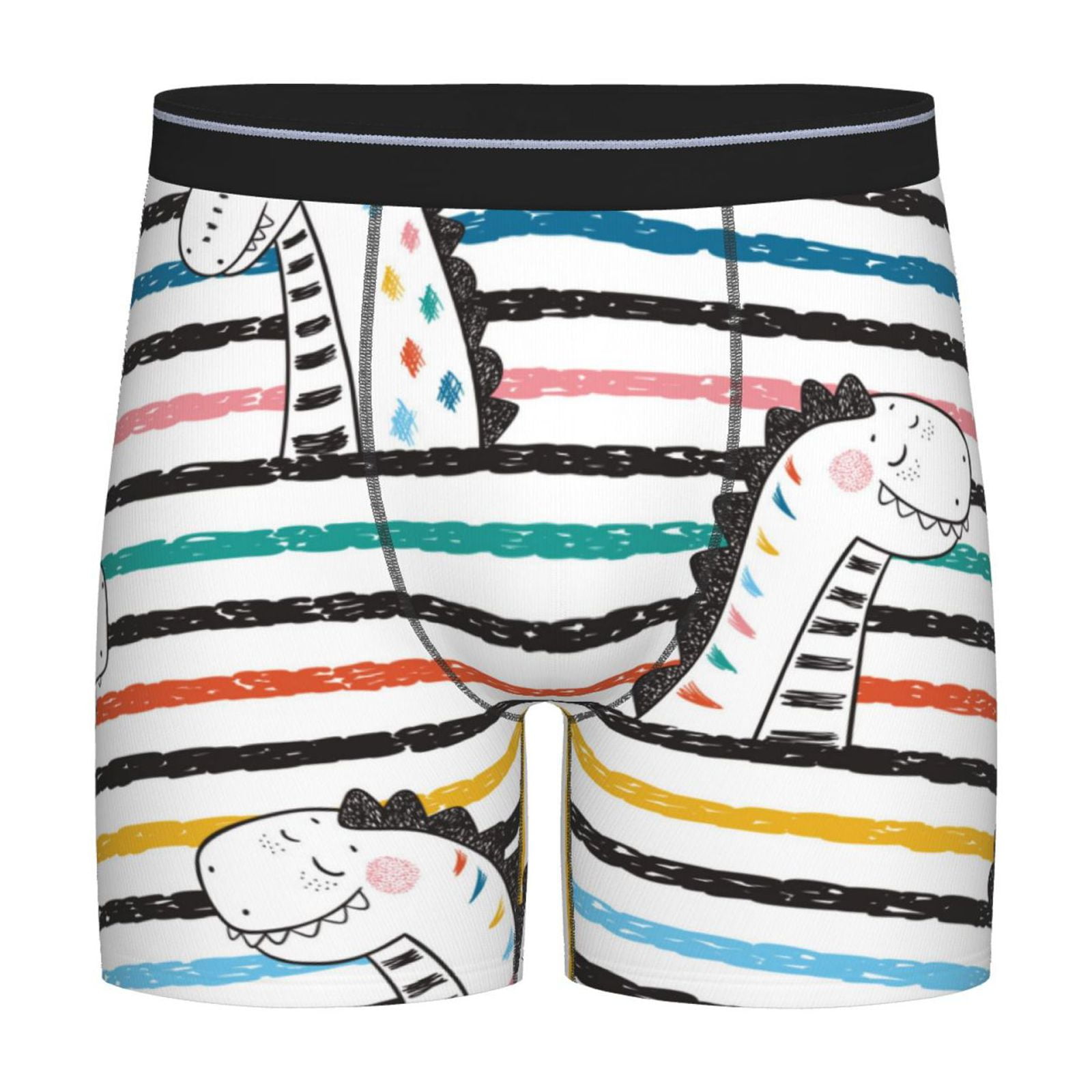 Easygdp Cartoon Dinosaurs Men's Boxer Briefs Men’s Underwear Boxer ...