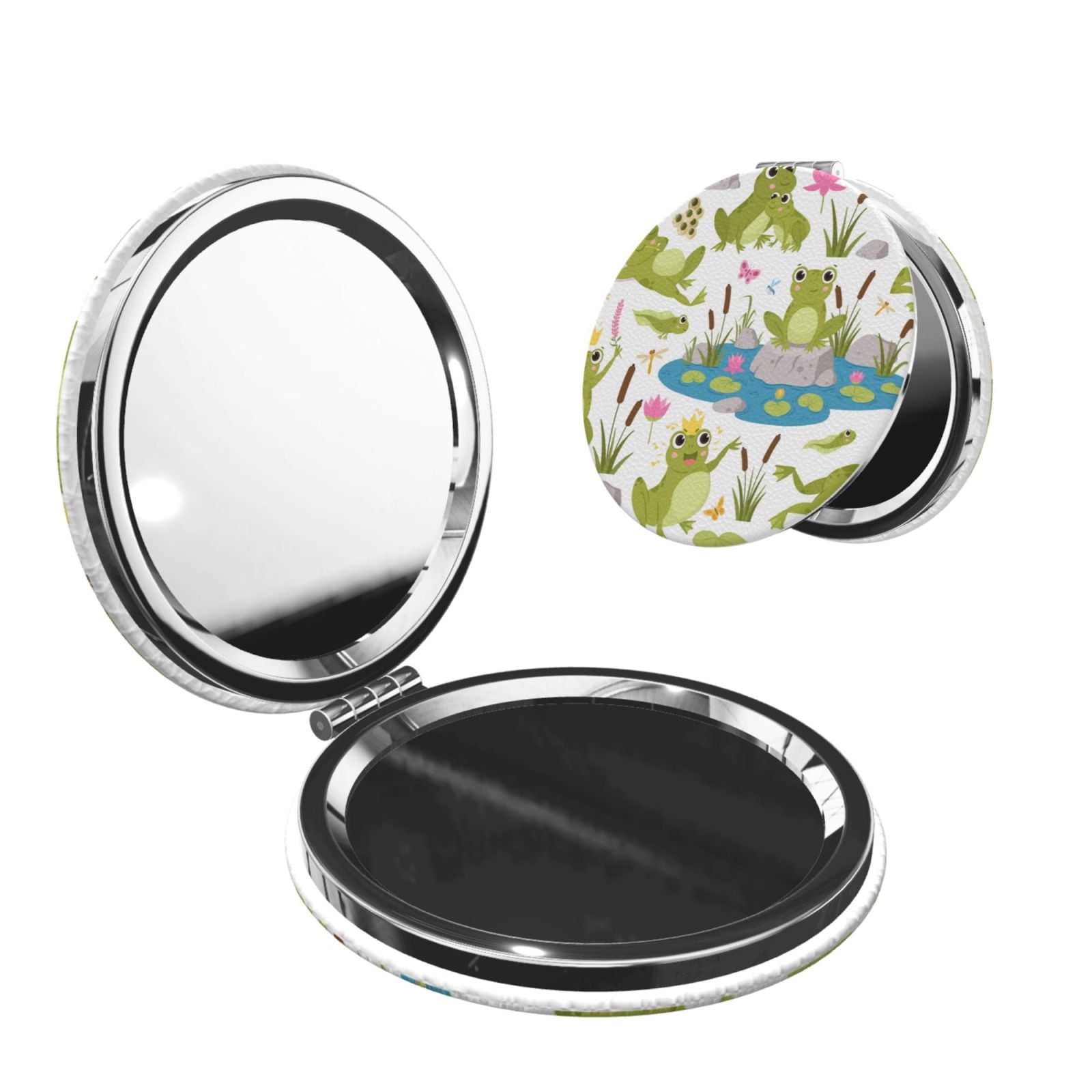 Easygdp Cartoon Frogs Travel Makeup Mirror, 2X Magnifying Mirror 2 ...