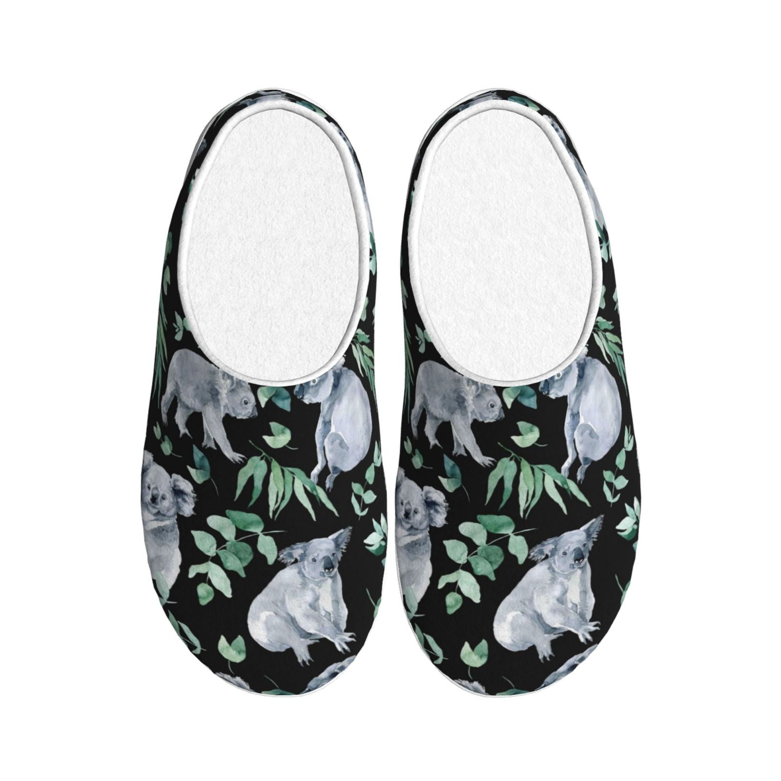 Easygdp Cartoon Koala Bear Slippers for Women Mens Winter Warm Home ...