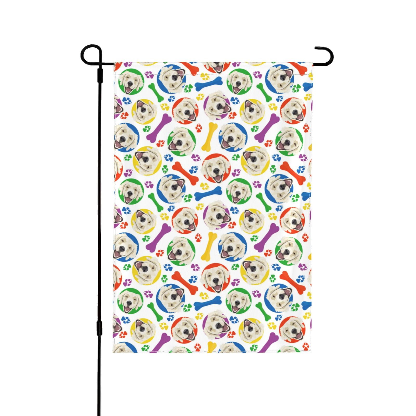 Easygdp Cartoon Labrador Retriever Garden Flag Yard Flag Welcome Flag ...