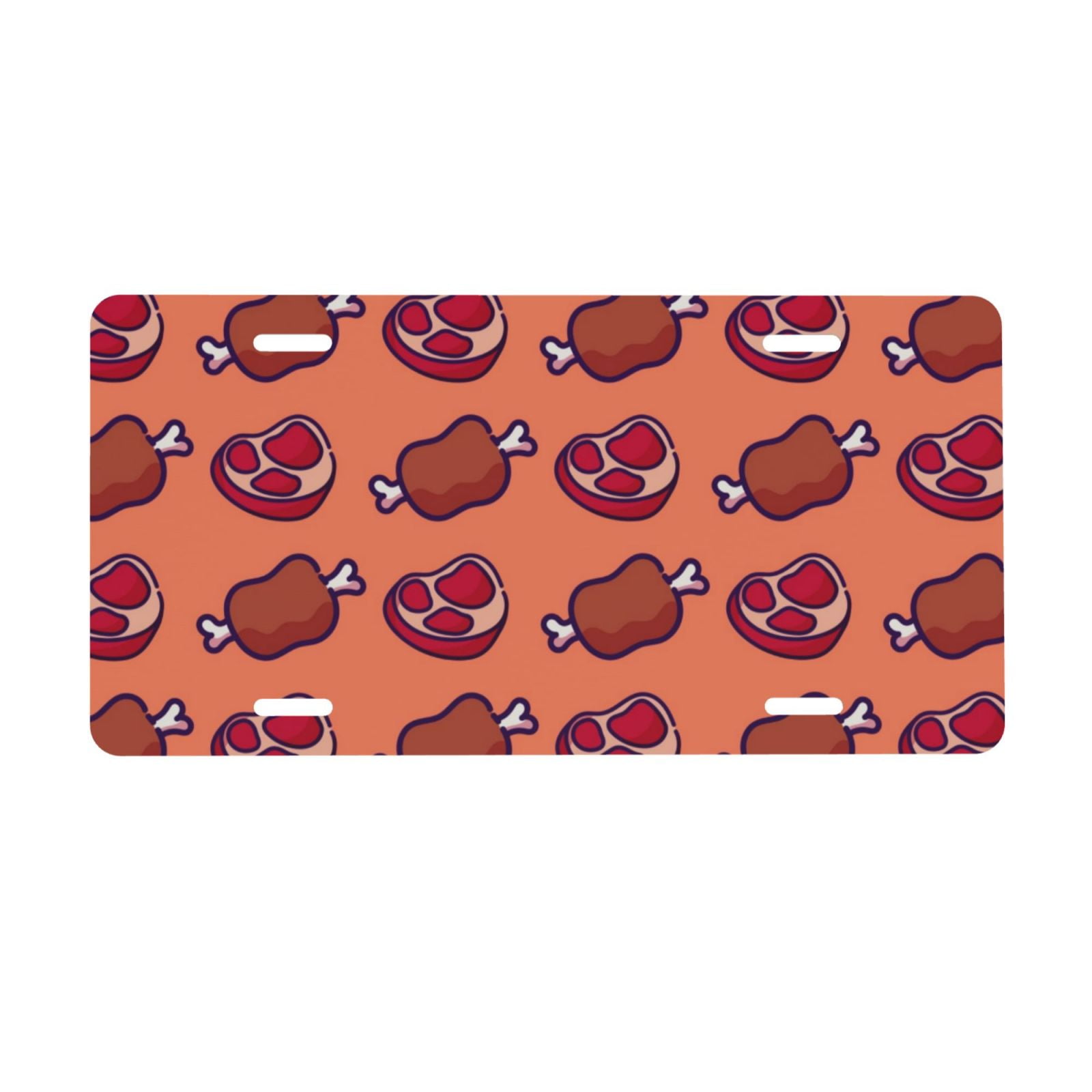 Easygdp Cartoon Meat License Plate Car Front License Plate Car ...