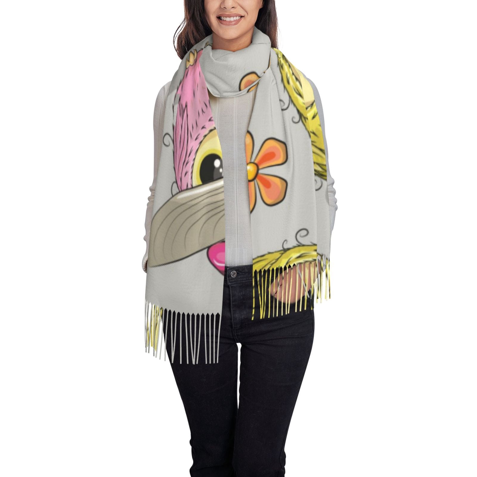 Easygdp Cartoon Owls Women's Scarf Womens Winter Scarf, Fashion Scarfs ...