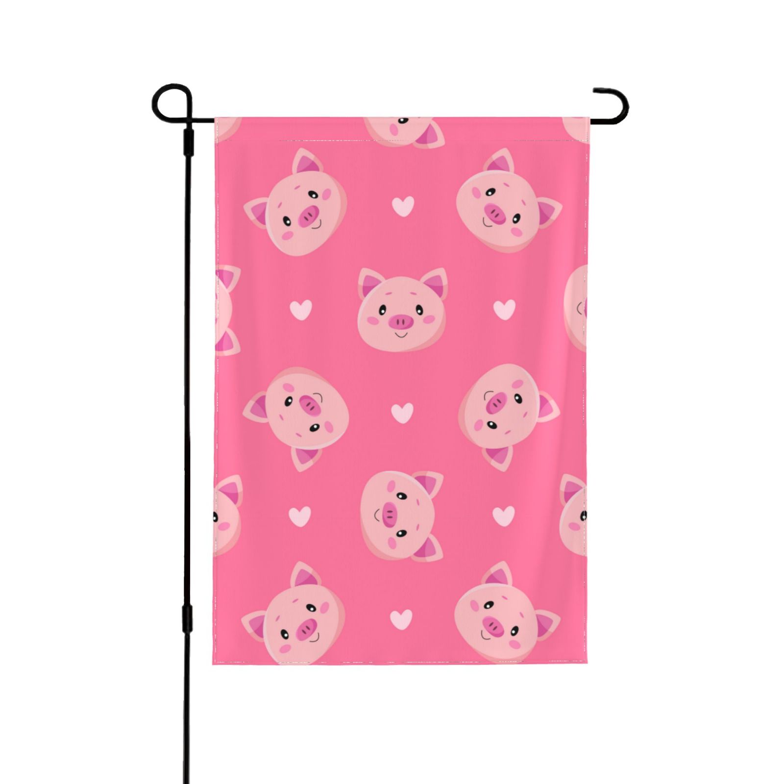 Easygdp Cartoon Pigs and Hearts Garden Flag Yard Flag Welcome Flag ...