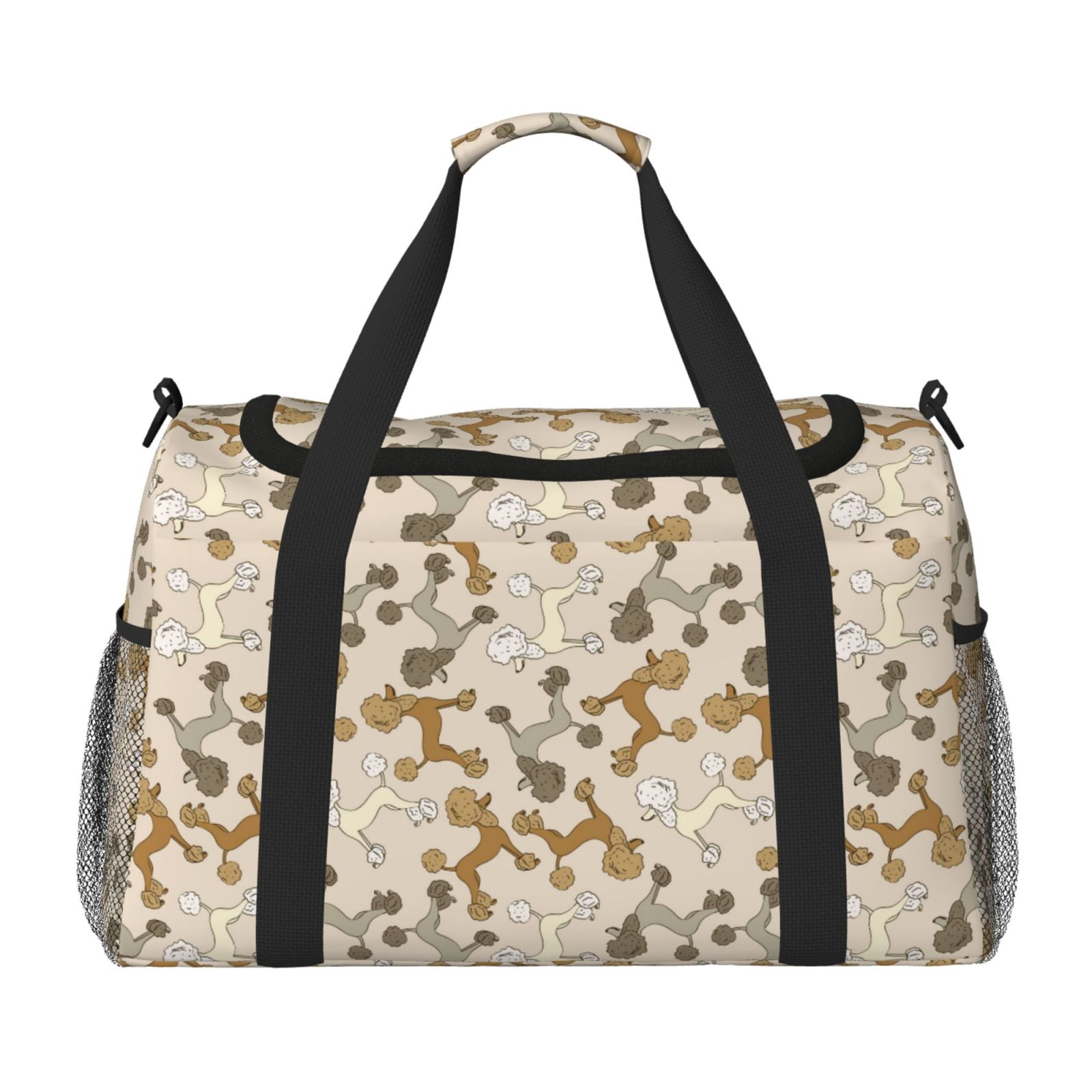 Easygdp Cartoon Poodle Dog Gym Bag Travel Duffel Bag,Weekender Bags for ...