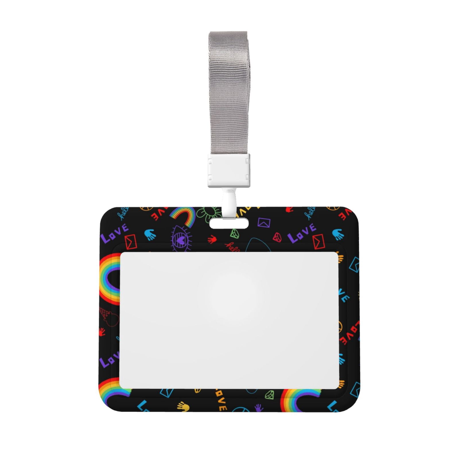 Easygdp Cartoon Pride Lgbt Card Badge Holder Work Badge Sleeve for ...