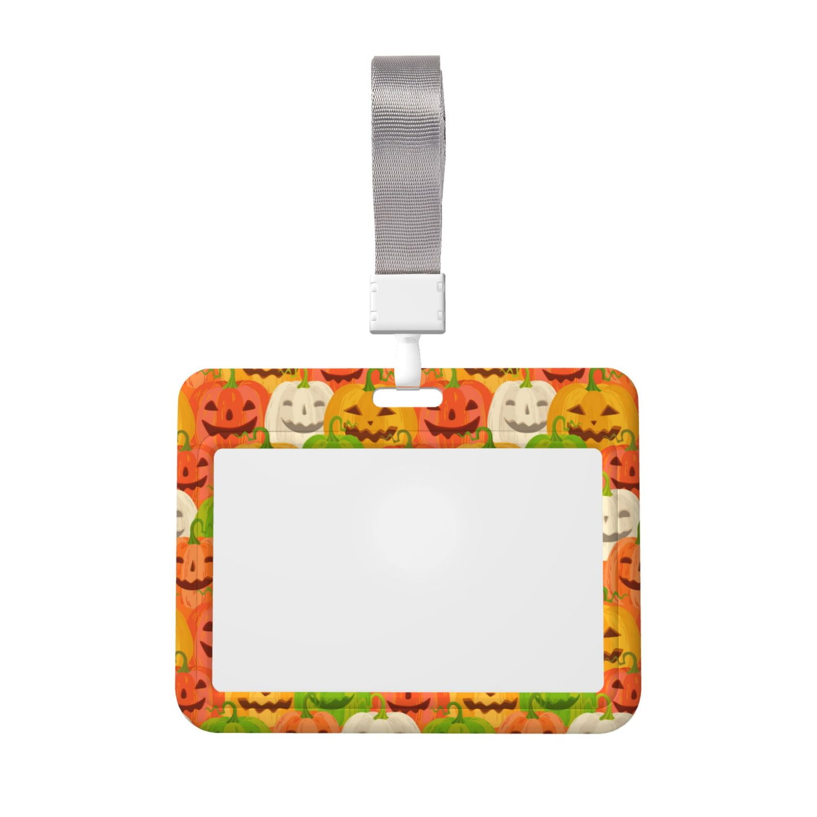 Easygdp Cartoon Pumpkins Card Badge Holder Work Badge Sleeve for Office ...