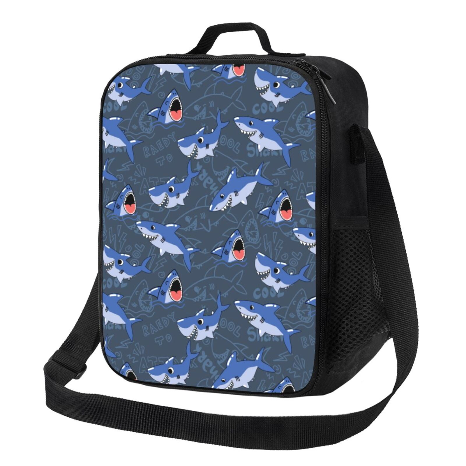 Easygdp Cartoon Shark Lunch Box Large capacity Lunch Bag Leakproof ...
