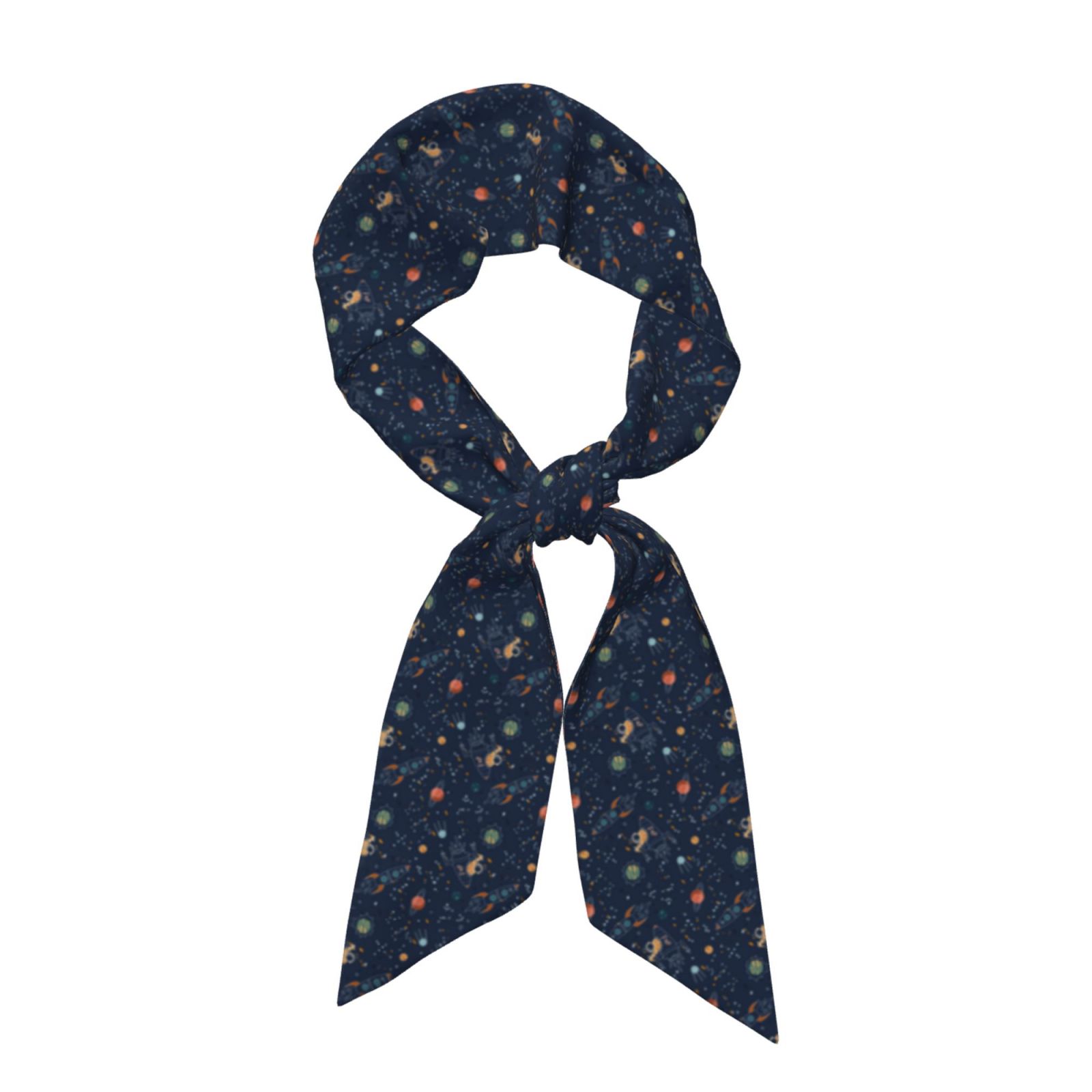 Easygdp Cartoon Space Planets Neck Scarf Printed Scarves Head for Women ...
