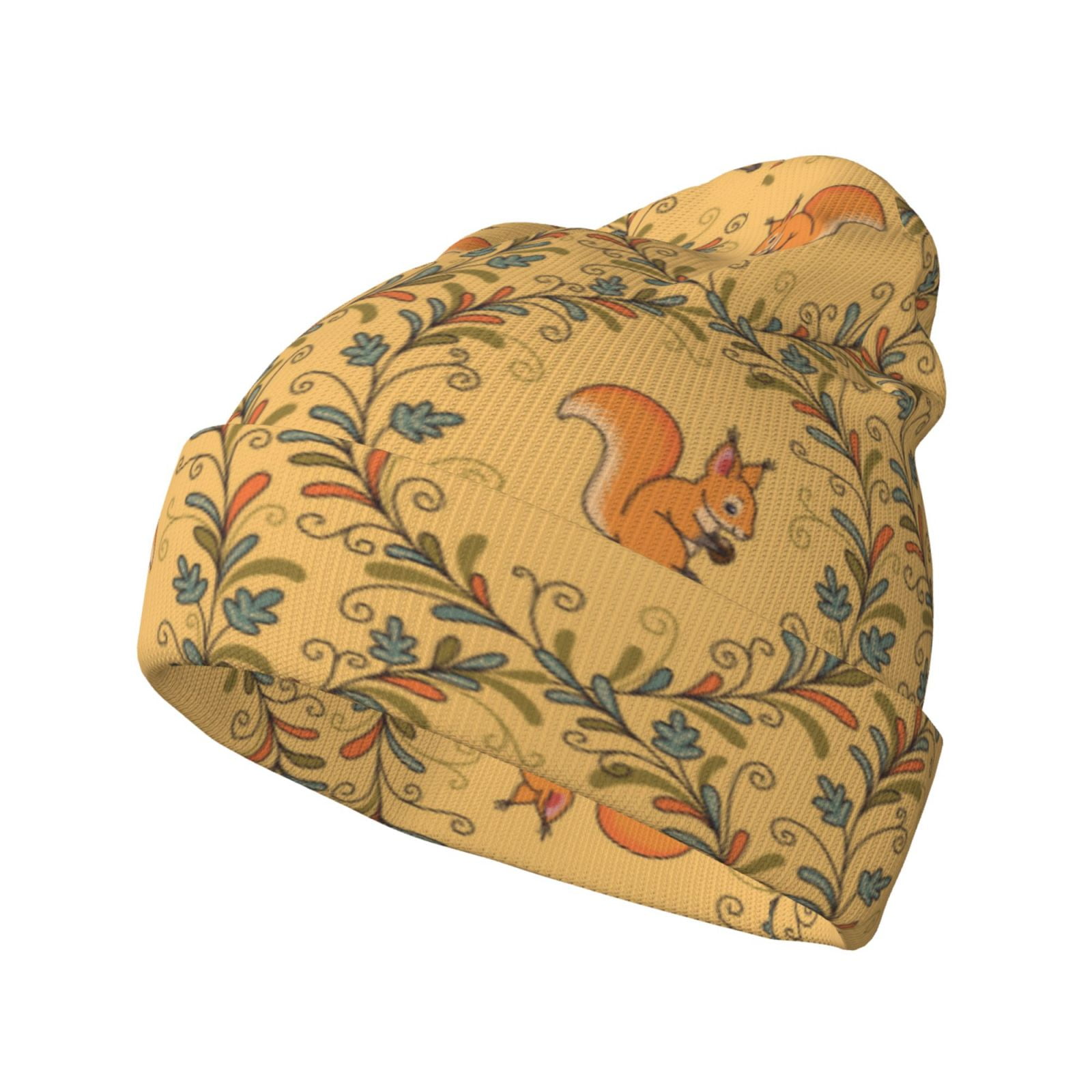 Easygdp Cartoon Squirrel Winter Beanie for Men Women Beanie Knit Hat ...