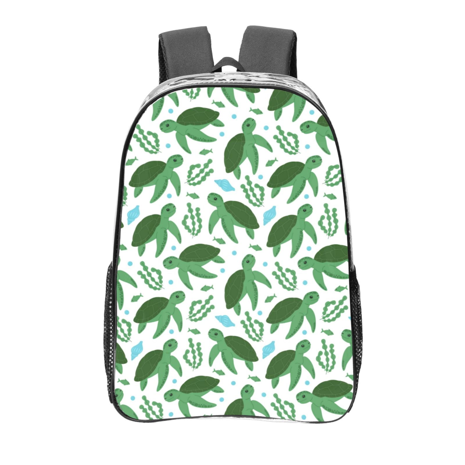 Easygdp Cartoon Turtle Clear Backpack, Transparent Bookbag for School ...