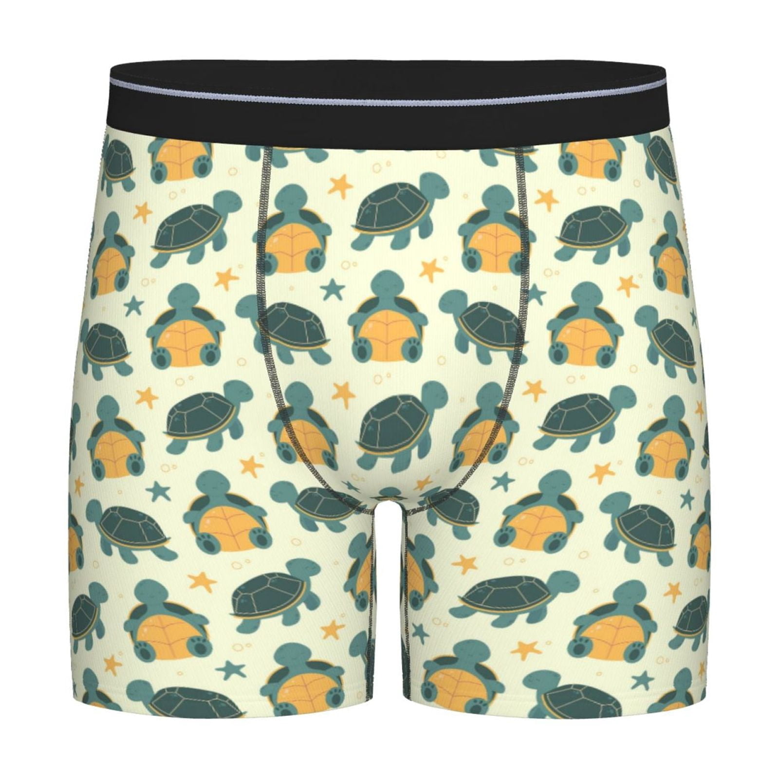 Easygdp Cartoon Turtles Men's Boxer Briefs Men’s Underwear Boxer Briefs ...