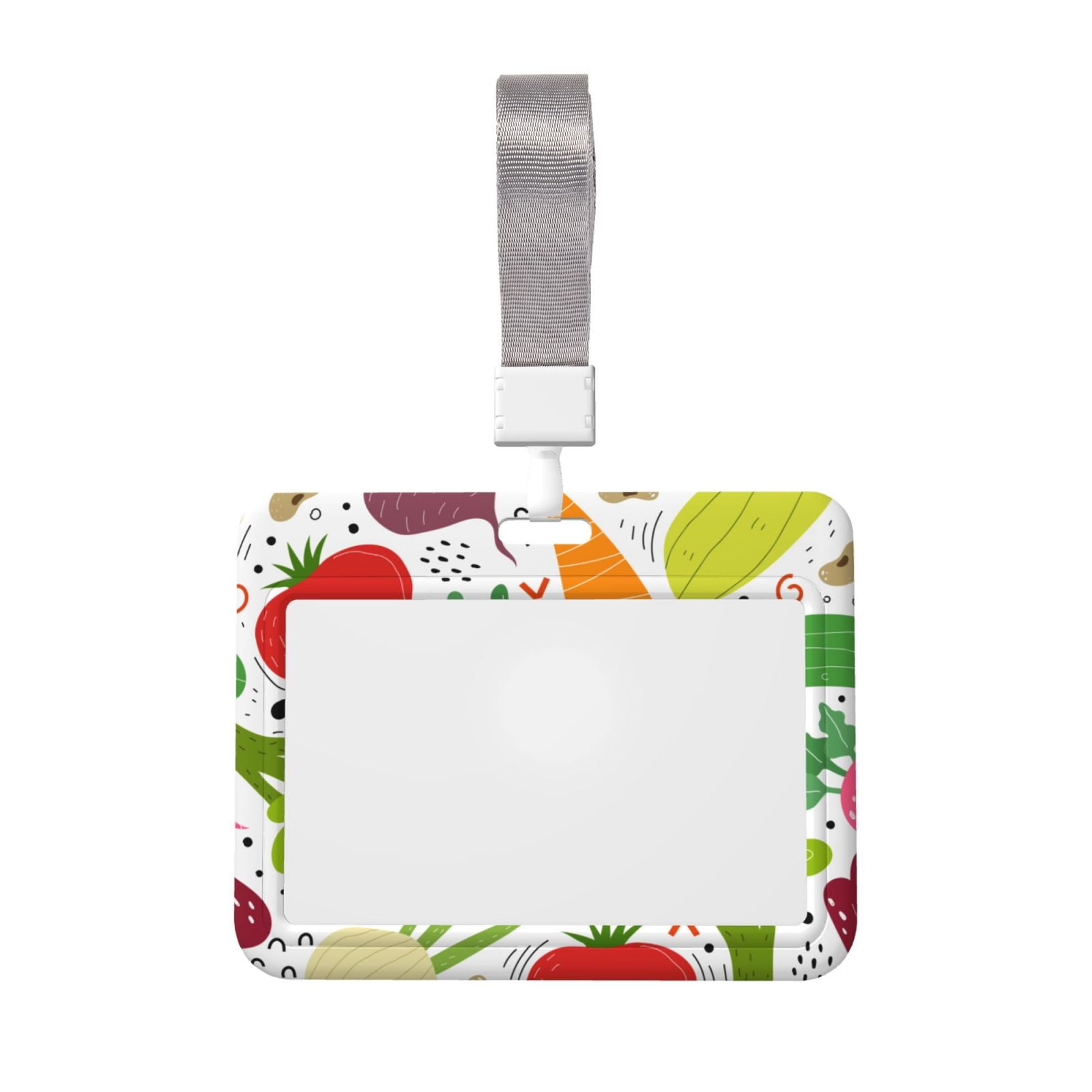 Easygdp Cartoon Vegetables Card Badge Holder Work Badge Sleeve for ...