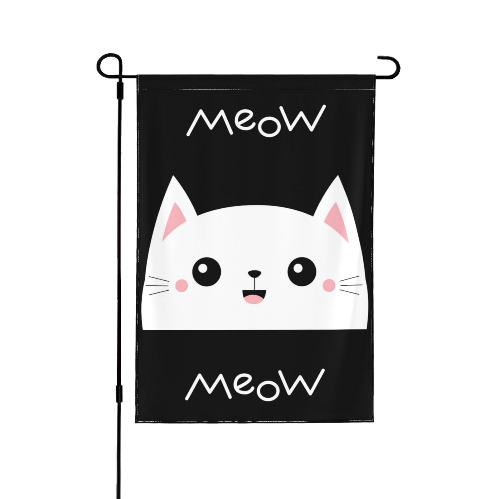 Easygdp Cat Meow Garden Flag Yard Flag Welcome Flag, Double-Sided ...
