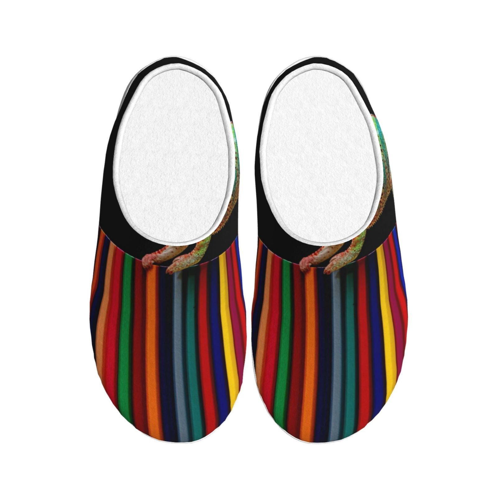 Easygdp Chameleon Panther On Colored Pencils Slippers for Women Mens ...