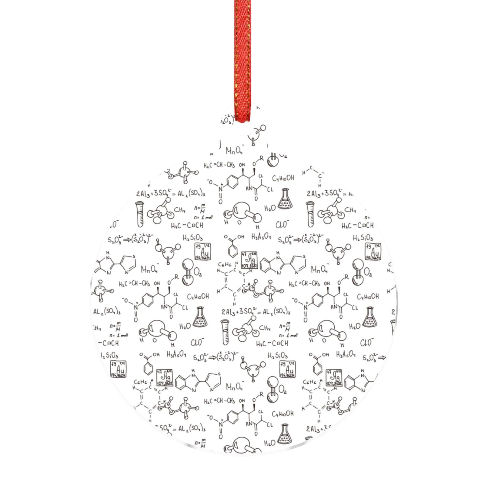 Easygdp Chemical Formulas Christmas Ornament Acrylic Christmas Tree ...