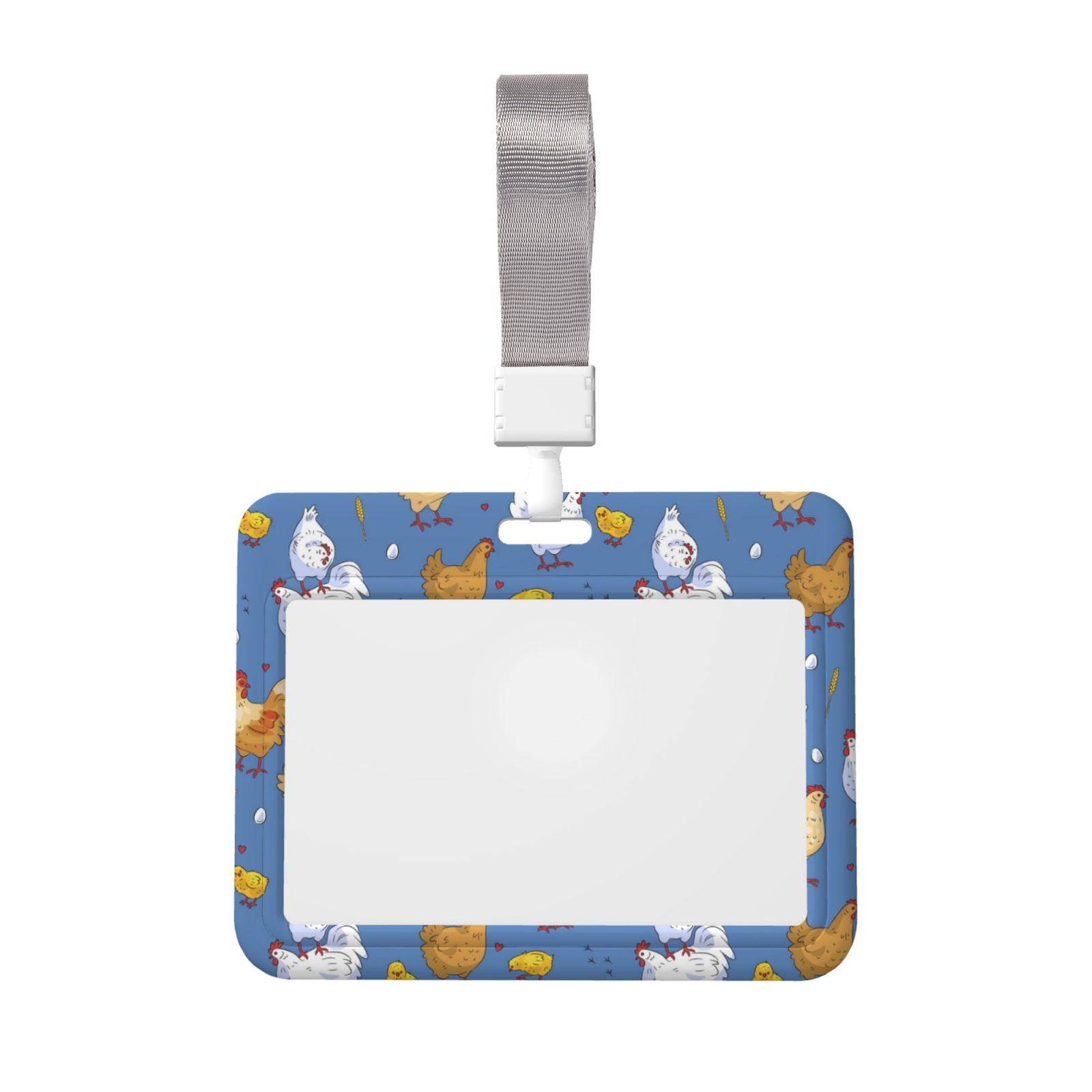 Easygdp Chicken Family Card Badge Holder Work Badge Sleeve for Office ...