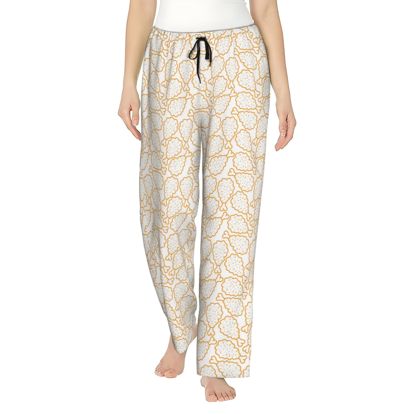 Easygdp Chicken Leg Women's Drawstring Pajama Pants | Lounge Joggers ...