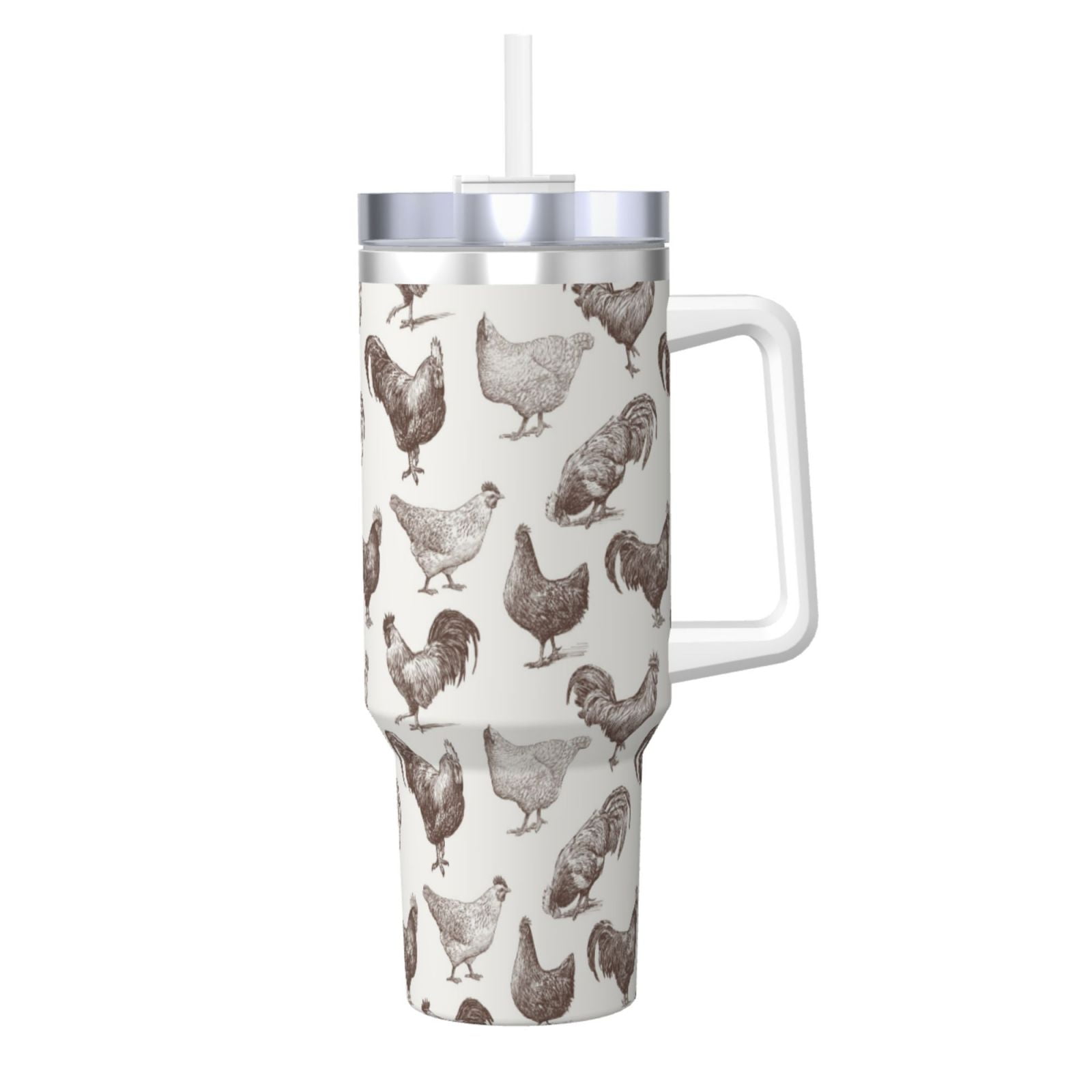 Easygdp Chickens Insulated Stainless Steel Hot/Cold Coffee Cup Travel ...