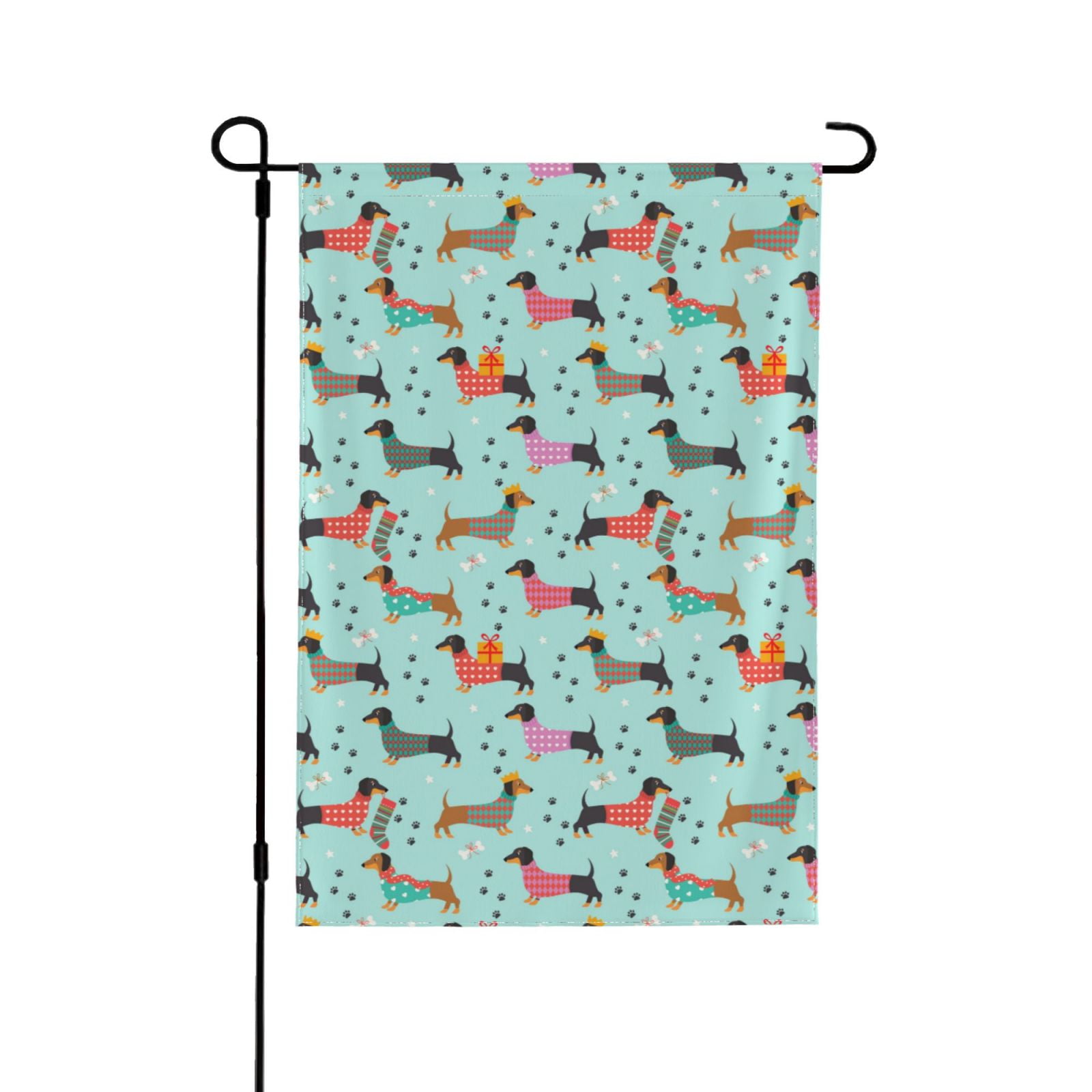 Easygdp Christmas Dachshund Garden Flag Yard Flag Welcome Flag, Double ...