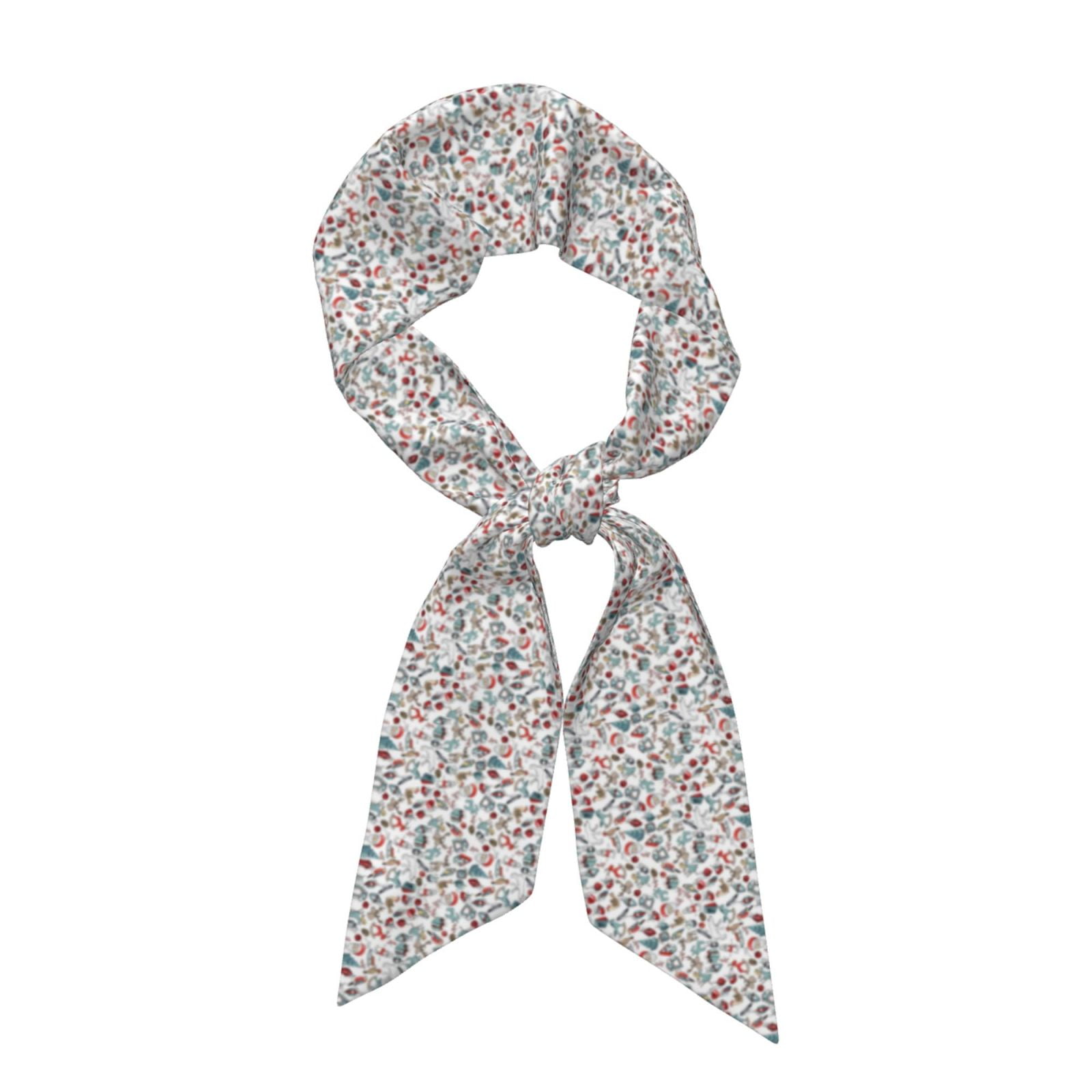 Easygdp Christmas Elements Neck Scarf Printed Scarves Head for Women'S ...