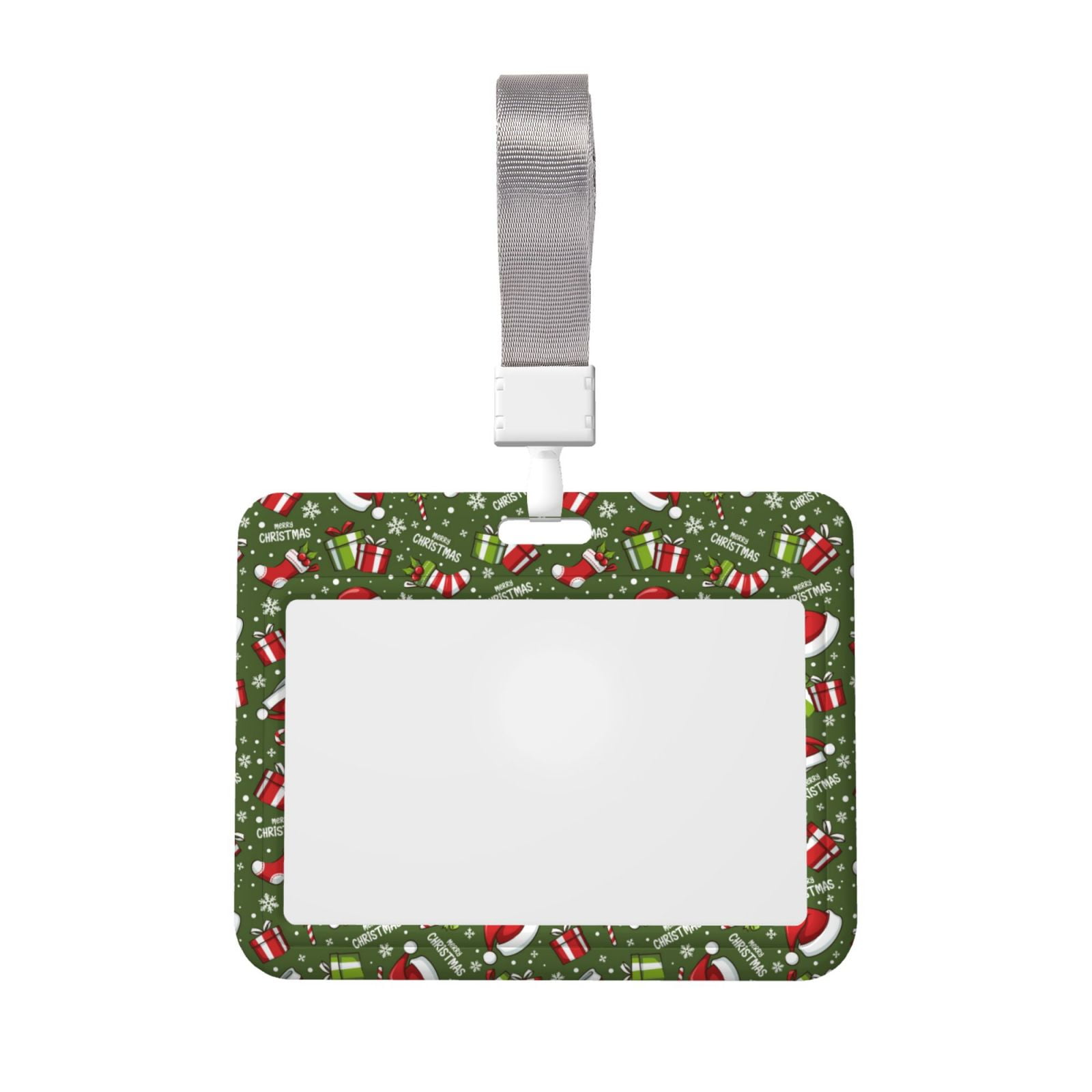 Easygdp Christmas Hat sock Card Badge Holder Work Badge Sleeve for ...