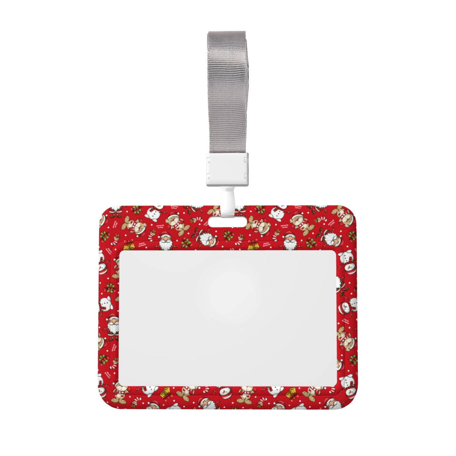 Easygdp Christmas Santa Cartoon Snowman A Card Badge Holder Work Badge ...