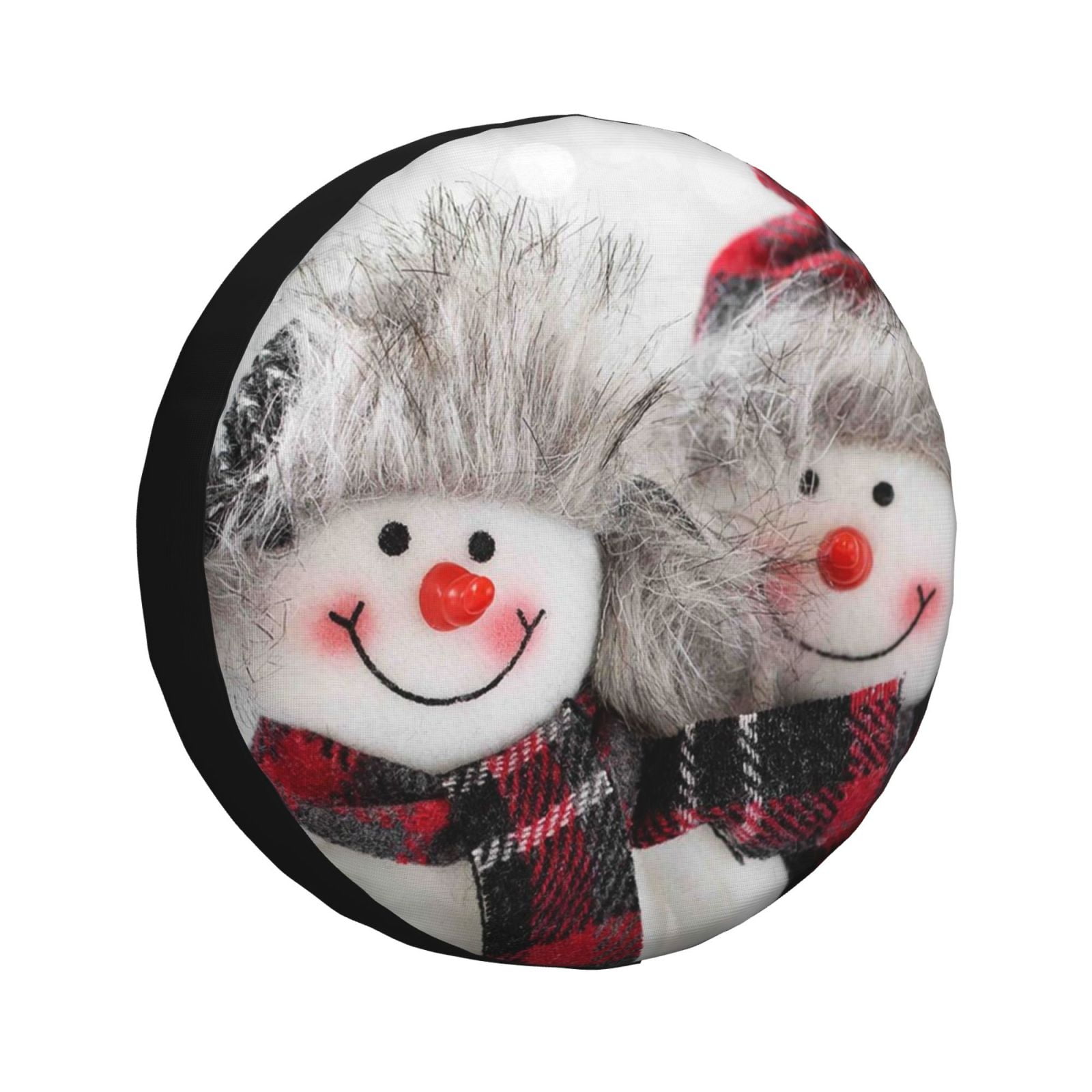Easygdp Christmas Snowman With Hat Wheel Sun Guard, Spare Tire Cover ...