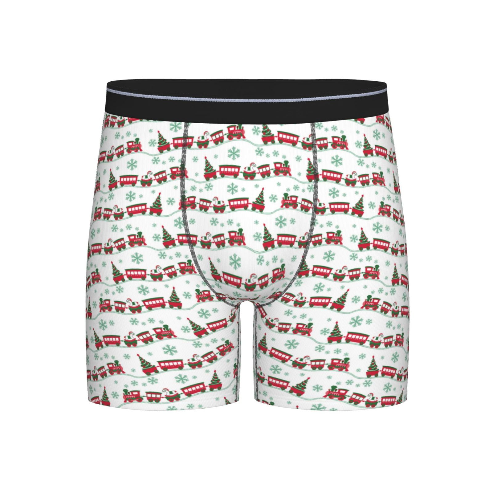 Easygdp Christmas Train Men's Boxer Briefs Men’s Underwear Boxer Briefs ...
