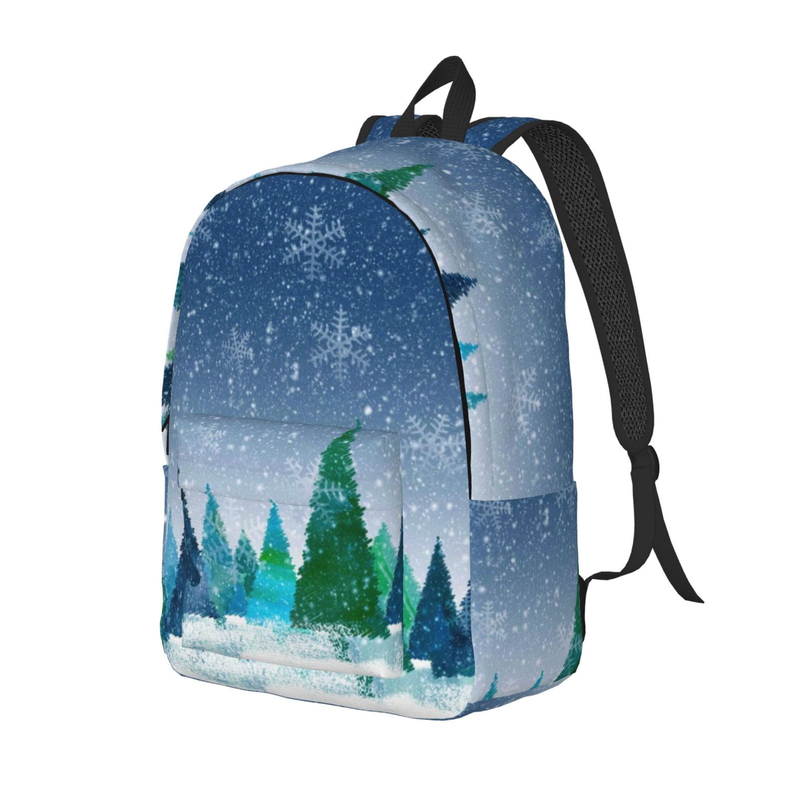 Easygdp Christmas Trees Durable Canvas Laptop Backpack,Water-Resistant ...