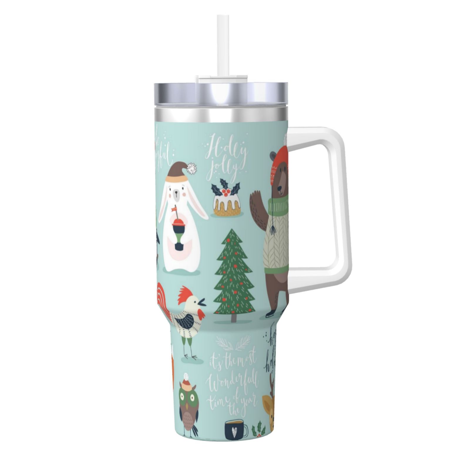 Easygdp Christmas Winter Animals Insulated Stainless Steel Hot/Cold ...
