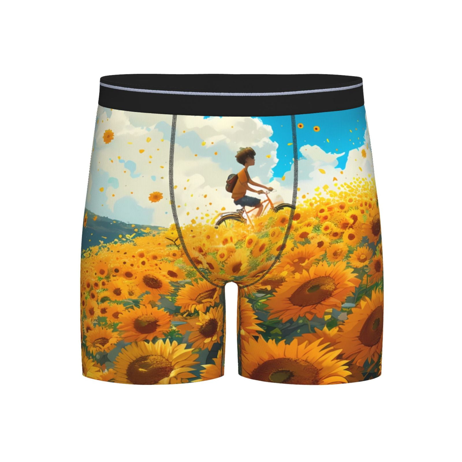 Easygdp Clear Sky Sunflower Men's Boxer Briefs Men’s Underwear Boxer ...