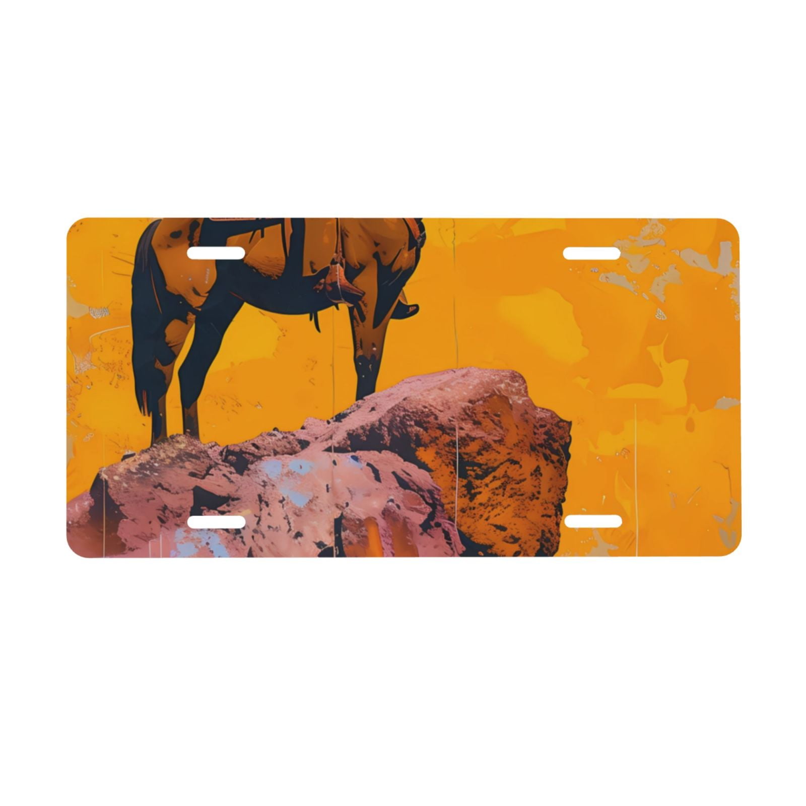 Easygdp Cliff Western Cowboy License Plate Car Front License Plate Car ...