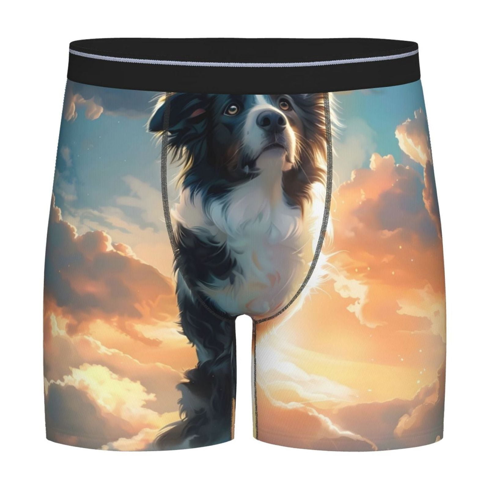Easygdp Cloud Border Collie Men's Boxer Briefs Men’s Underwear Boxer ...