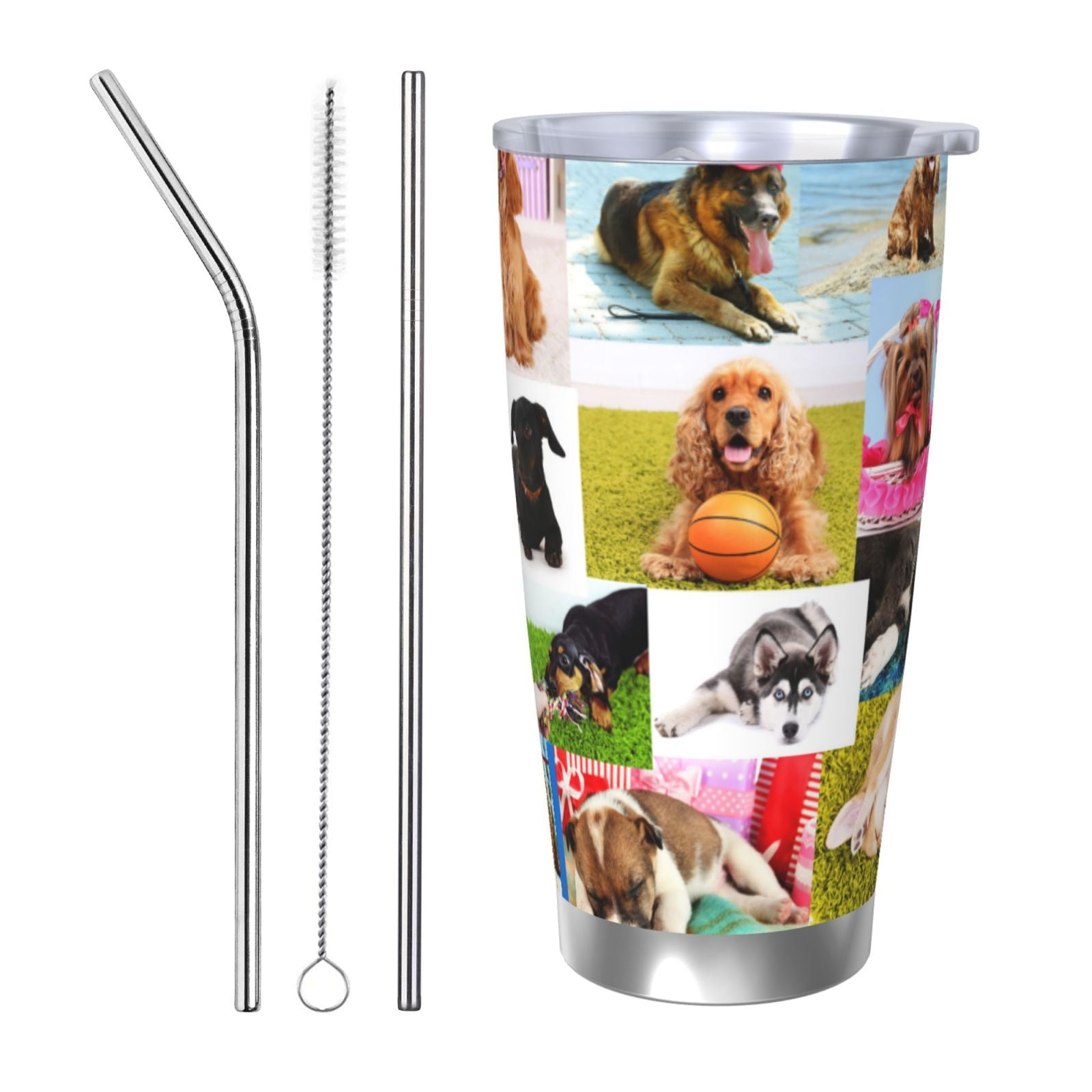 Easygdp Collage of pretty dogs Print 20oz Stainless Steel Vacuum ...