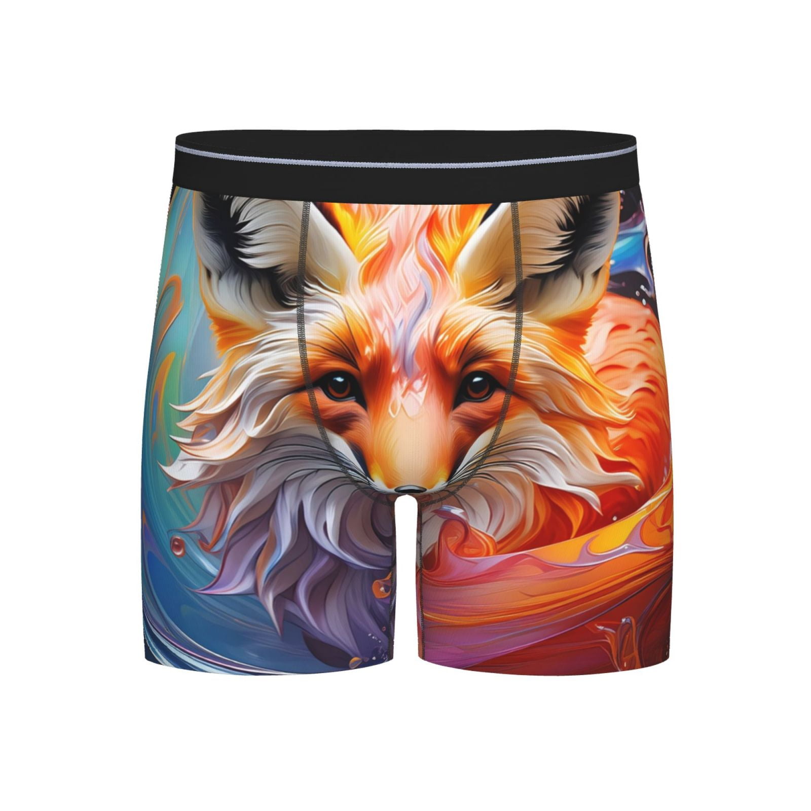 Easygdp Color Splash Fox Portrait Men's Boxer Briefs Men’s Underwear ...