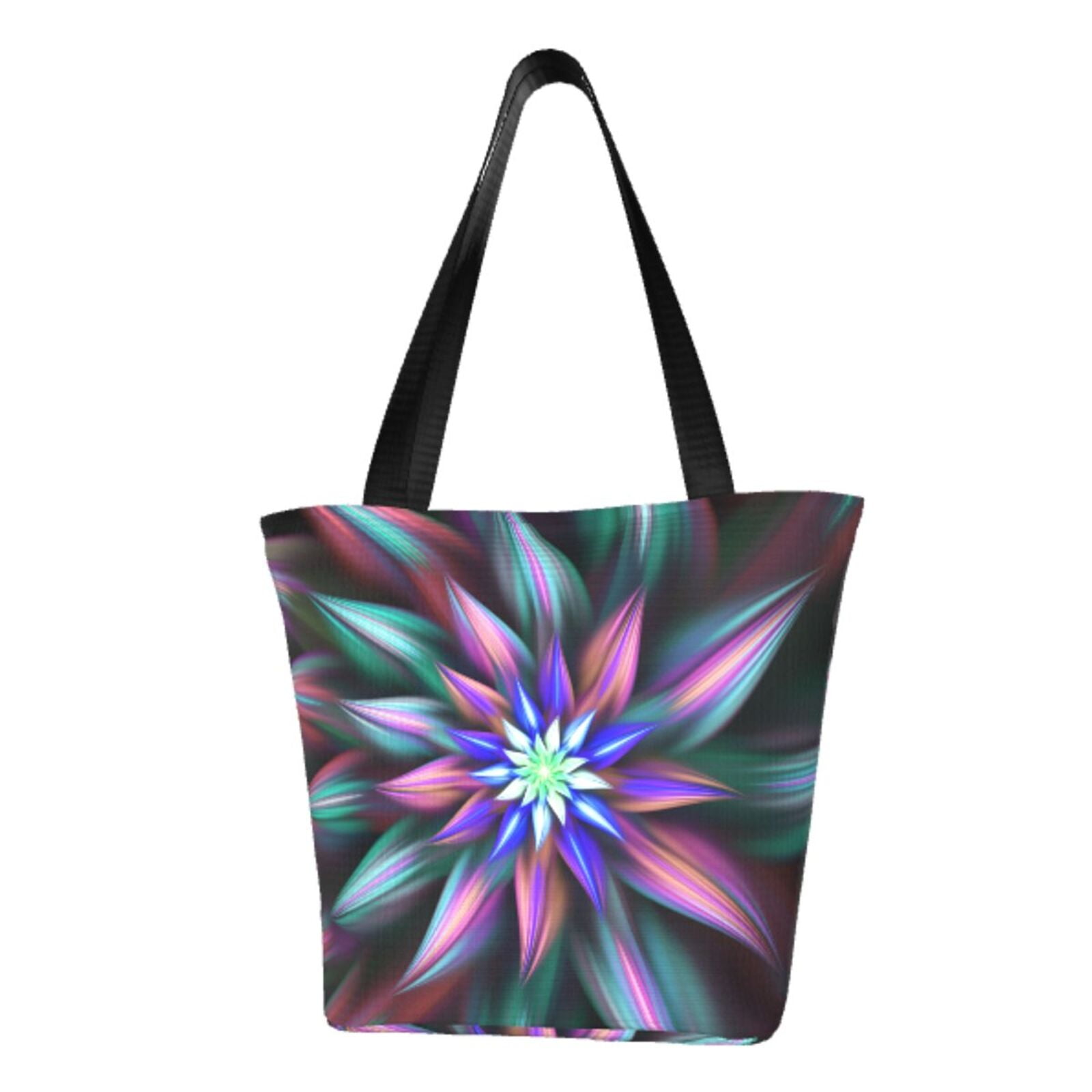 Easygdp Colored Abstract Stylish Canvas Handbag Shoulder Tote Bag ...