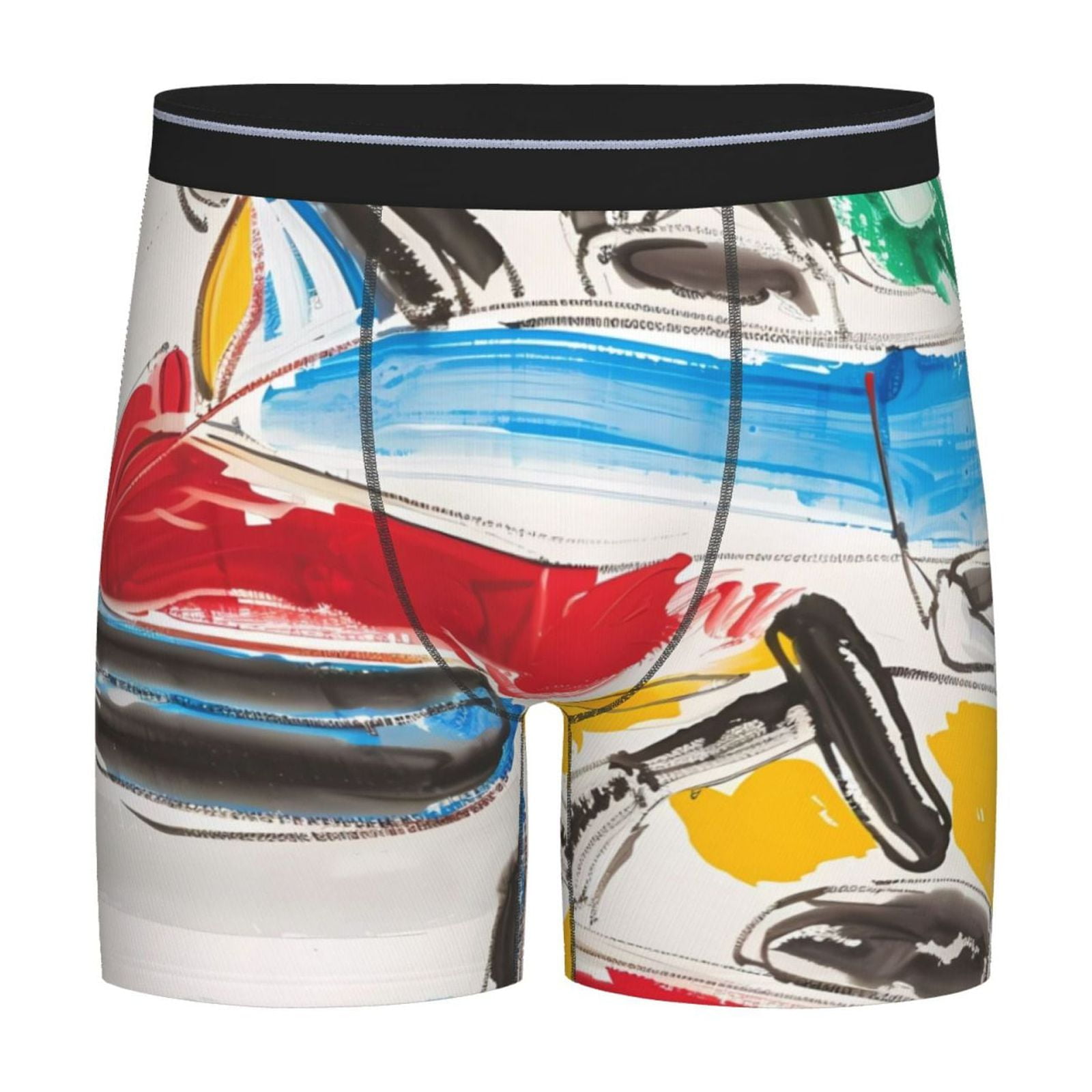 Easygdp Colorful Abstract Bumper Cars Men's Boxer Briefs Men’s ...